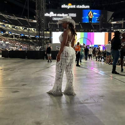 Western Crochet Cowboy Knit Fringe Rave Set Bachelorette Outfit Fringe ...