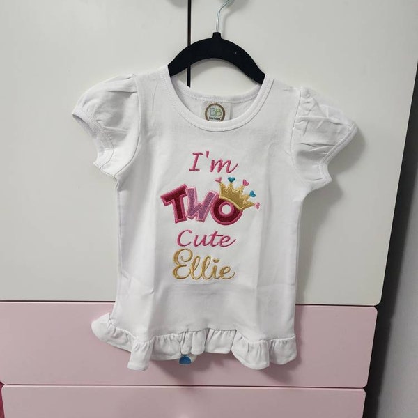 I'm TWO Sassy 2nd Birthday Shirt, Girls 2nd Birthday Shirt, Girls Personalized Birthday Shirt ...
