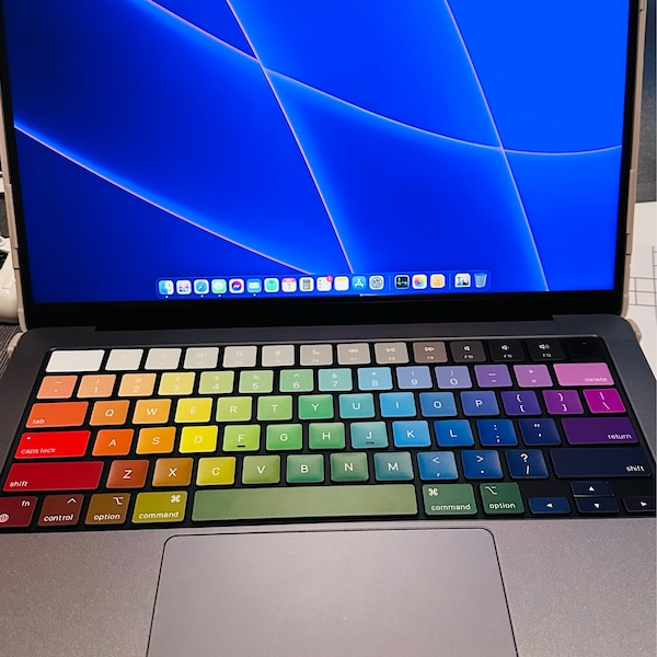 Rainbow MacBook Keyboard Laptop Stickers Keyboard Decal MacBook Air 13 ...