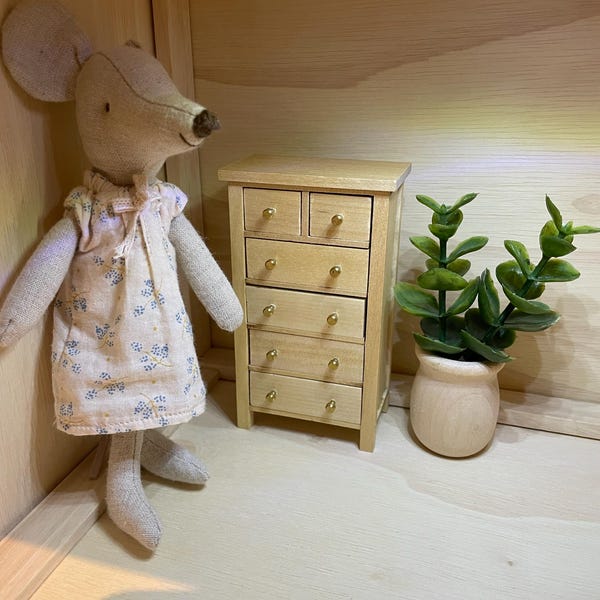 Edin Convertible Bunk Beds Natural Wood Macy Mae 1:12 Scale Miniature ...