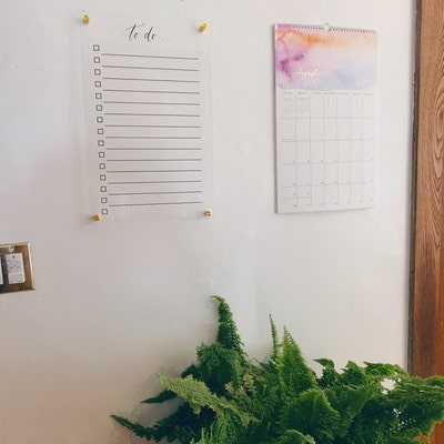 Acrylic to Do List for Wall Dry Erase Board Clear Acrylic Calendar ...