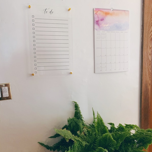 Acrylic to Do List for Wall || Dry Erase Board Clear Acrylic Calendar ...