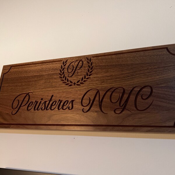 Custom Engraved Family Name Wood Sign Personalized Wooden Plaque Rustic ...