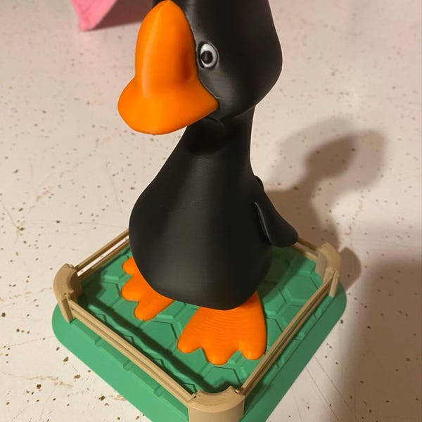 Emotional Support Goose Desk Buddy | Magnetic Goose With Custom Wooden ...