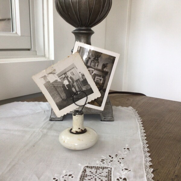 Table Number Holders Porcelain, Milk Glass Floral Vintage Wedding ...