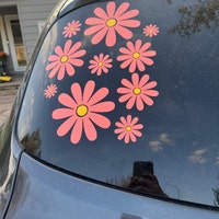 Daisy Decal Set of 14 / Hippie Flower Stickers Car Decals Flower Decals ...