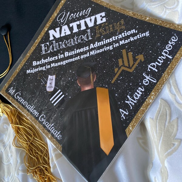 Graduation Cap Topper Label/ 1st Generation Graduate - Etsy