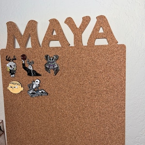 Personalized Cork Board With Name, Cork Board Letters, Personalized ...
