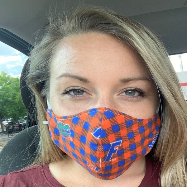 FSU Seminoles Cotton Flannel Fabric Face Masks. Washable, Double Layer ...