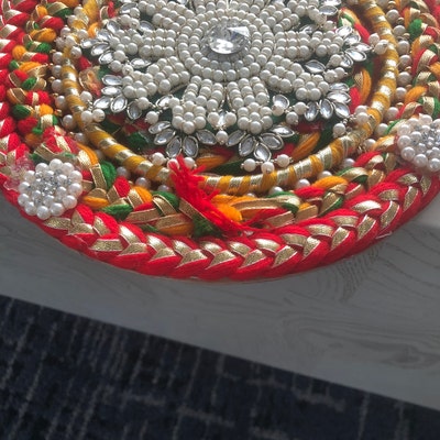 Wooden Window Wall Frame, Hand Painted Hand Carved Indian Ethnic Wall ...