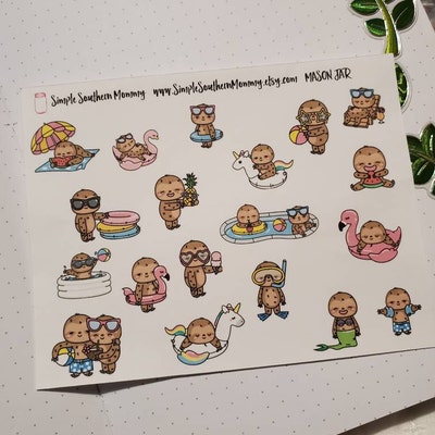 Monthly Personal or Half Letter SMC Birthday Sticker Kit - Etsy