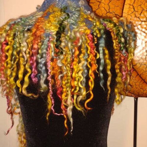 Wet Felting Tutorial- Felted Locks Collar- Neck Warmer- How to Felt ...