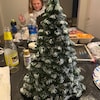 15" Ceramic Bisque Slender 4" Deep SCIOTO Windowsill Christmas Tree W ...
