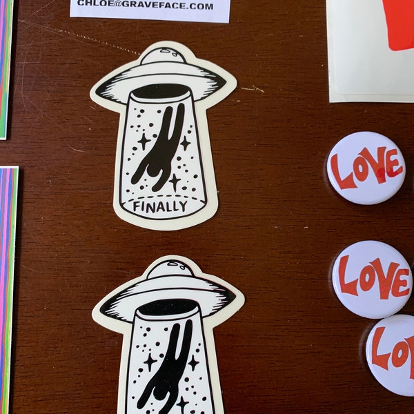 Finally UFO Stickers (2 Pk) - Etsy