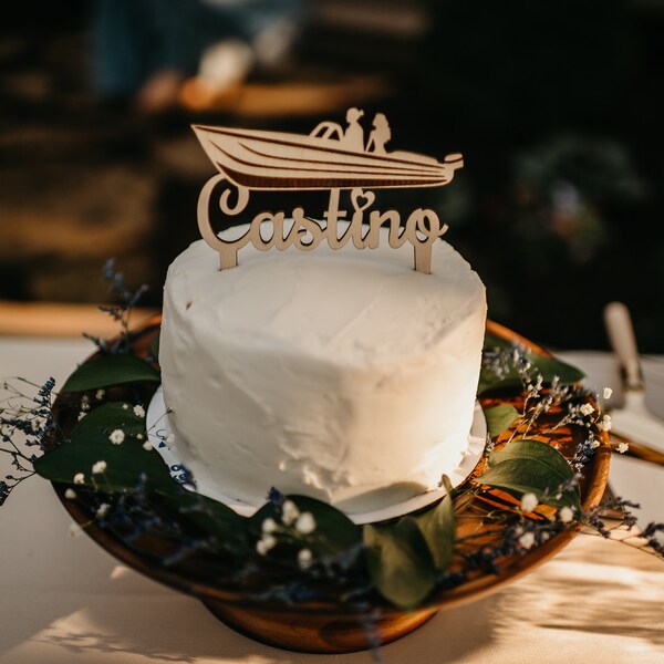 Adventure Awaits Speed Boat Topper,boat Wedding Mr Mrs Cake Topper,boat ...