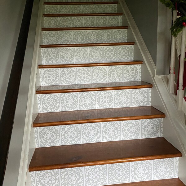 Decorative Vinyl Stair Riser Decals . Cut to Your Size and Color Choice ...
