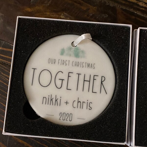 Couples Christmas Ornament - Our First Christmas Together ...