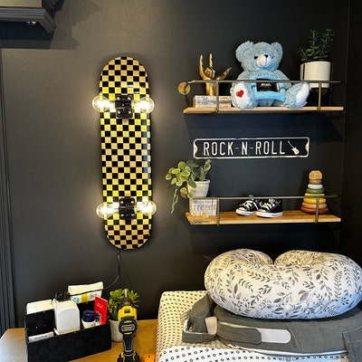 Skateboard Lamp Checkerboard - Etsy