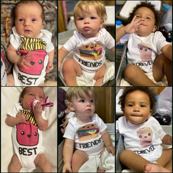 Best Friends Shirts/hamburger and Fries Shirts/best Friends Twin Shirts ...