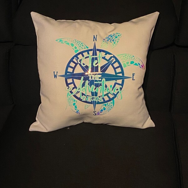 Sea Turtle Compass With Let the Adventures Begin Quote SVG Files for ...