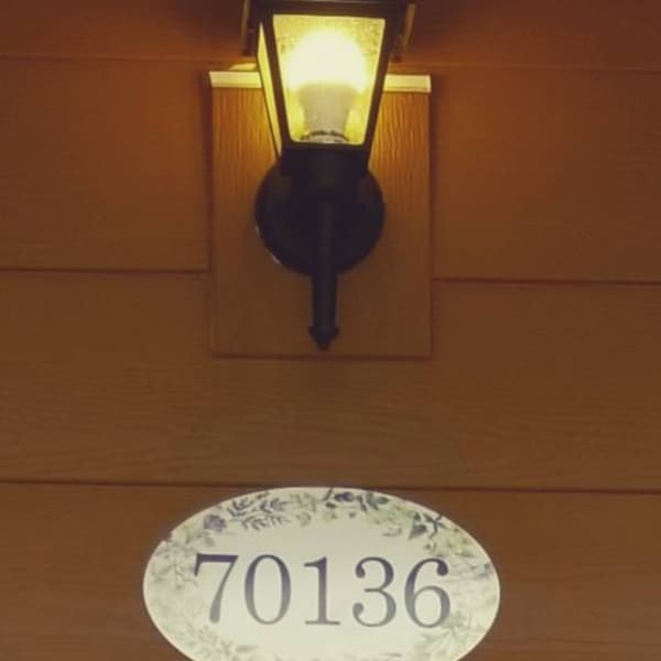 House Numbers, Colorful Flower House Number Sign, Custom Address Plaque ...