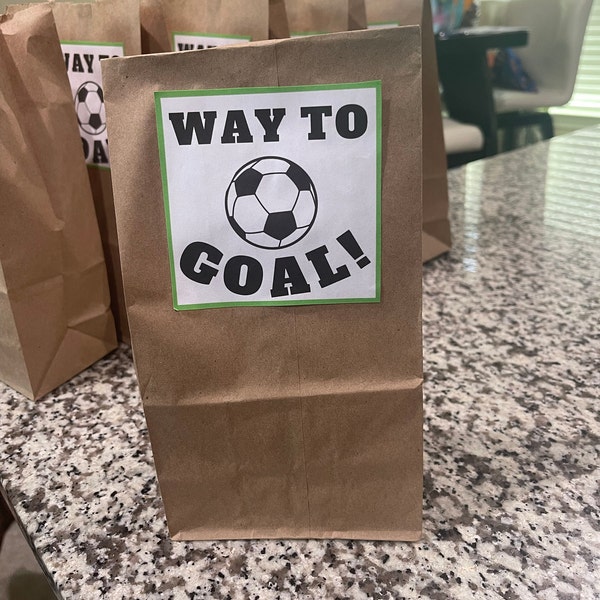 PRINTABLE Way to Goal Labels | Soccer Snack Bag Tag | Soccer Mom ...