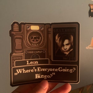 Resident Evil 4 Sticker, Leon Kennedy Sticker, Pixel Art Sticker ...