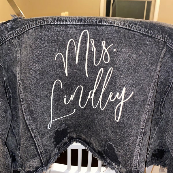 Mrs DIY Iron on | Mrs Last Name Iron on | Mrs Denim Jacket | DIY Mrs ... Mrs DIY Iron on | Mrs Last Name Iron on | Mrs Denim Jacket | DIY Mrs ...