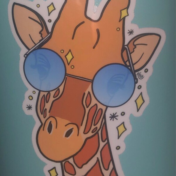 Groovy Giraffe Vinyl Sticker | Decal | Hippie | Hippy | Boho | Funny ...
