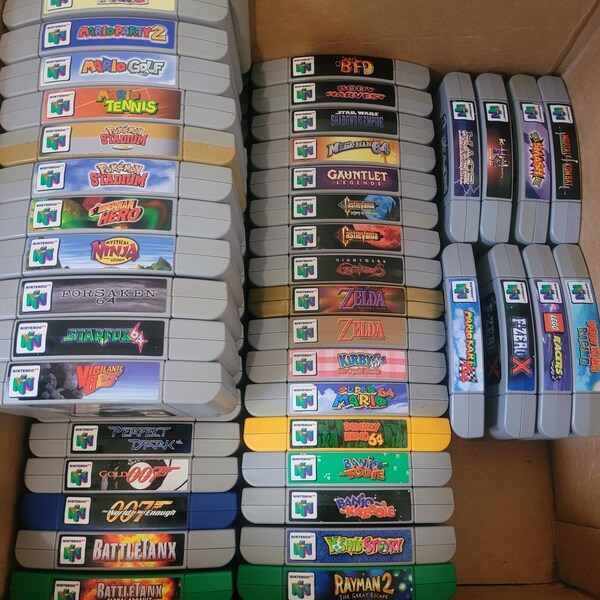 Japanese N64 Cartridge Top End Labels - All 198 Japanese Labels + 24 ...