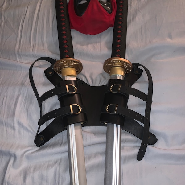 Dual LARP Sword Back Harness - Double Sword Holder - #DK1055 - Etsy