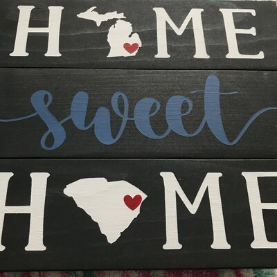 Vertical Name or Town Name Sign Custom Gallery Wall Sign Housewarming ...