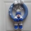 Seasonal Character Wreaths Pdf Knitting Pattern Download - Knitted Flat ...