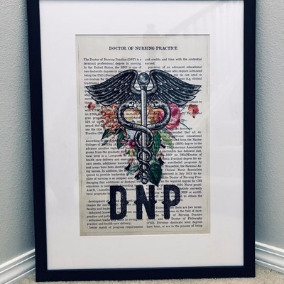 DNP With Flower Print, Doctor of Nursing Practice Gift, Nurse, DNP ...
