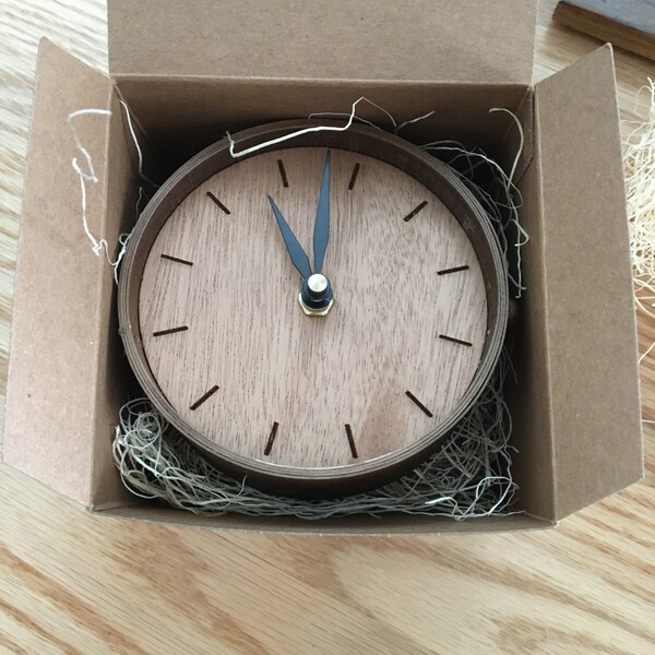 Customizable Small Wooden Clock | Table Wooden Clock | Mini Wooden ...