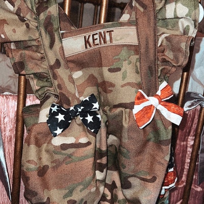 Patriotic RWB Name Tape Bow, Military Bow, Personalized, Air Force Bow ...