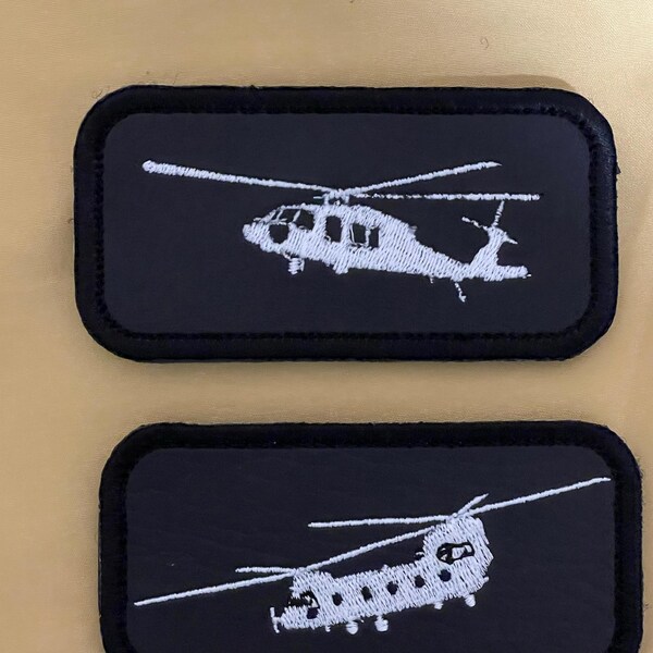 Aircraft Patch Embroidered on Black Leather - Etsy