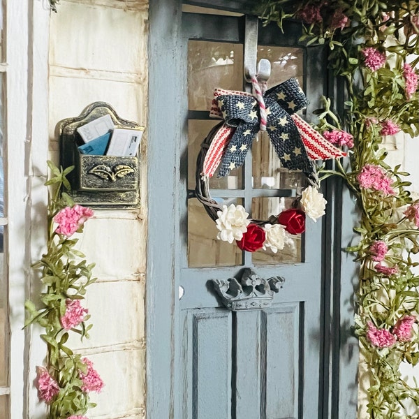 Miniature Wreath, Miniature Decor, Dollhouse Accessories, Dollhouse ...