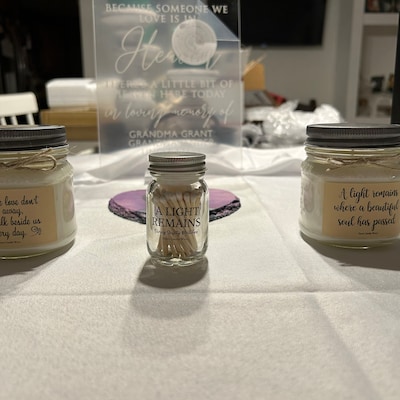 Sympathy Candle Remembrance Gift Memorial Candle Loss of Loved One ...