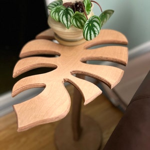 Monstera Table, Plant Stand, Side Table, Monstera Plant Stand, Indoor ...