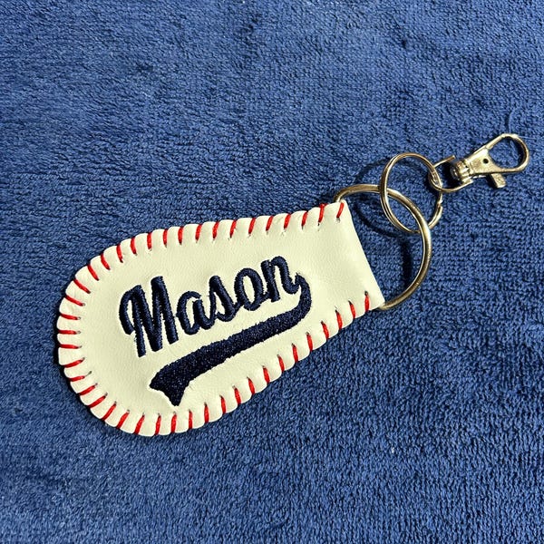 Personalized Baseball Keychain - Etsy