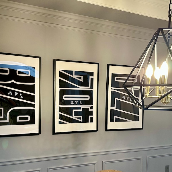 Cleveland Area Code 216 Poster Set: Minimalist Black and White (digital ...