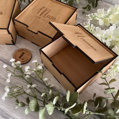 Two Different Boxes, Laser Cut Wooden Box With Lid, Vector Files for ...