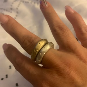 Silver Sand Texture Ring, Rustic Ring, Organic Ring, Original Ring ...