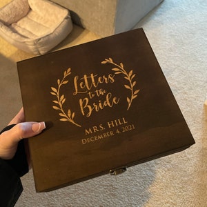 Letters to the Bride, Bridal Box Gift, Engagement Gift Box, Advice to ...