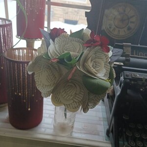 Custom Book Rose Bouquet, Wedding Bouquet - Etsy