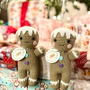 Gingerbread Man CROCHET PATTERN, PDF Amigurumi Gingerbread Doll ...