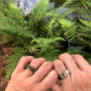 Red Rose RESIN RING Two Sided Ring Birch Bark Ring Floral | Etsy