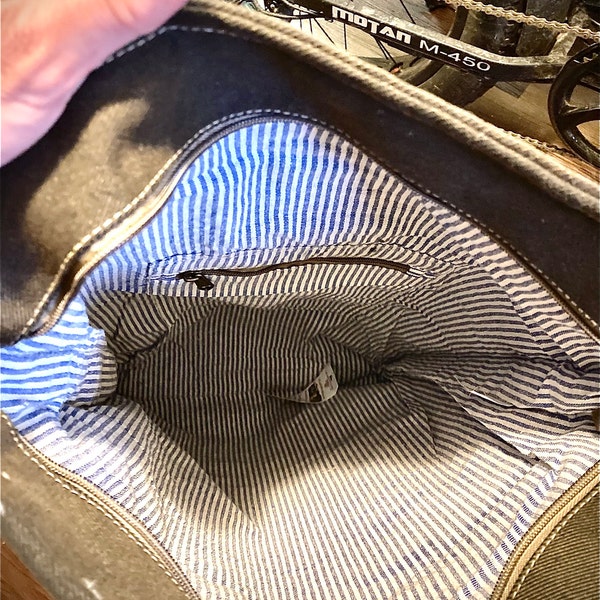 Repurposed Military Tent Canvas Backpack: Roll Top Peace and Patience ...