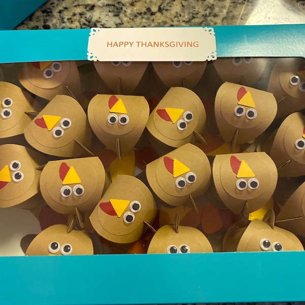 Thanksgiving Turkey Treat Box, Thanksgiving Table Decor, Thanksgiving ...